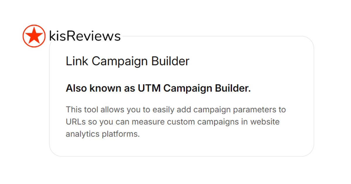 Free Link Campaign Builder